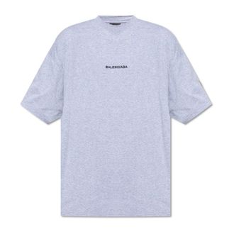 Balenciaga T-Shirt mit Logo - - Tops - Herren - Grau - XL