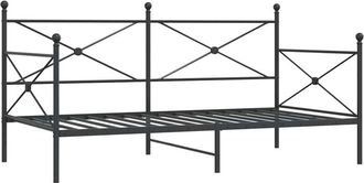 vidaXL Etagenbett ohne Matratze Schwarz 107x203 cm Stahl Vidaxl