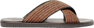 Scarosso Homme, Chaussures, Brun, Taille: 47 EU Ettore Raffia Sandal