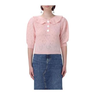 Alessandra Rich Rosa verzierte Strickjacke - - Knitwear - Damen - Rosa - 2XS