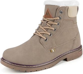 Mishansha Chaussures Femme Hiver Bottes de Neige Chaude Fourrées Bottines Marron Taille 38 EU