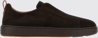 Santoni Slip-on-Sneaker aus Veloursleder mit elastischen Eins&auml;tzen
