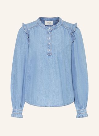 BA&SH Ba&Sh Jeansbluse Lio Mit Volants blau