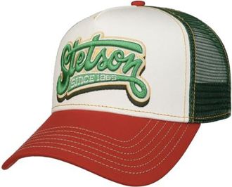 Stetson Casquette Trucker Lettering Homme - de Baseball Mesh Snapback, avec visière Printemps-été Été - Taille Unique Vert