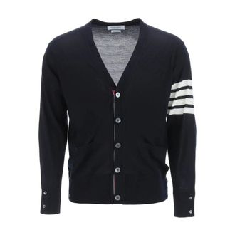 Thom Browne Klassischer Strick-Cardigan - - Knitwear - Herren - Blau - S