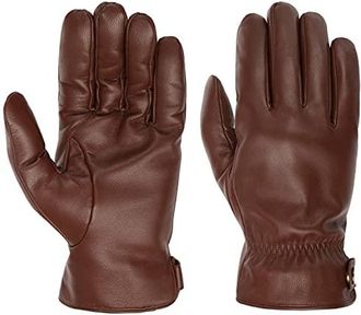 Stetson Gants en Cuir Conductive Homme - avec doigts pour doublure automne-hiver Hiver - 10 HS marron