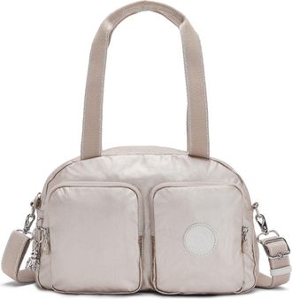 Kipling COOL DEFEA Mittelgroße Schultertasche, Metallic Glow (Silber)