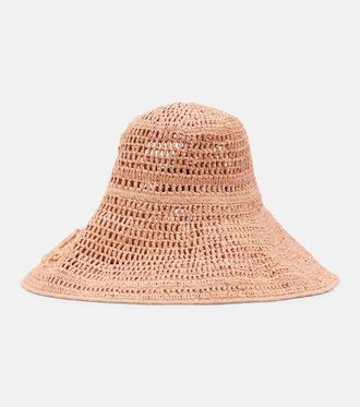 Chlo&eacute; Chlo&eacute; Chapeau de soleil en raphia &agrave; logo