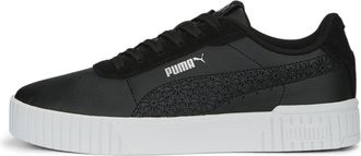 Puma Carina 2.0 Laser Cut Sneaker, Black-Strong Gray Silver, 37.5 EU