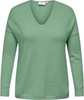 Only Carmakoma V-Ausschnitt-Pullover CARMARGARETA LS PULLOVER KNT NOOS Viskosemischung, regular fit