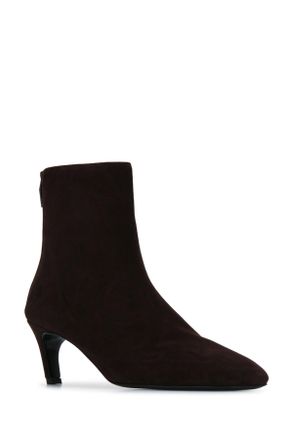 Toteme Suede Ankle Boot - Brown