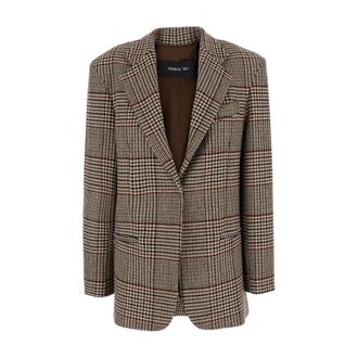 Federica Tosi Femme, Vestes, Multicolore, Taille: 36 FR Blazer Oversize Galles