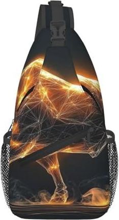 Generic Glowing Bull Sac &agrave; bandouli&egrave;re de voyage pour homme Sac &agrave; dos de randonn&eacute;e