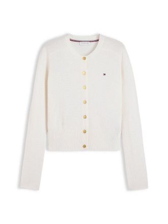 Tommy Hilfiger Strickjacke SOFT WOOL JERSEY SLIM CARDI Wolle, slim fit
