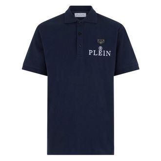 Philipp Plein Polo T-Shirt Plein R - - Tops - Herren - Blau - L