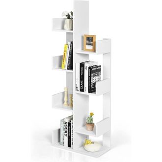 Costway Costway - Biblioth&egrave;que, &Eacute;tag&egrave;re de Rangement &agrave; 8 Niveaux en Forme darbre, Dispositif Anti-basculement, Etag&egrave;re &agrave; Livres pour Salon, Chambre, Bureau