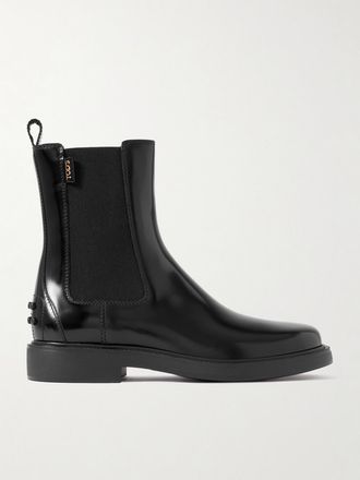 Tod's Chelsea Boots Aus Glanzleder - Schwarz
