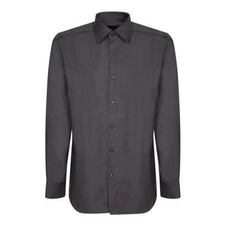 Dell'Oglio Homme, Chemises, Gris, Taille: M Chemise &agrave; manches longues