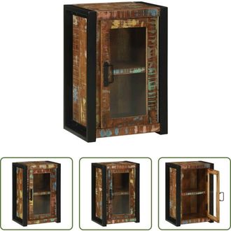 vidaXL Schrank f&uuml;r Badezimmer - Badezimmerschrank mit Regal Braun Massives upgecyceltes Holz