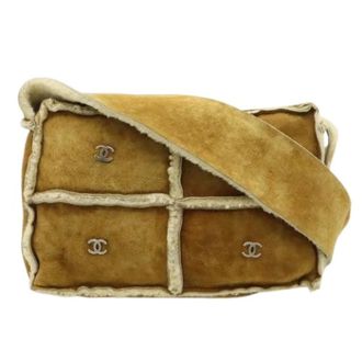 Chanel Pre-owned Sac bandouli&egrave;re Mouton - Femme - Pre-owned - Brun - Taille: ONE Size