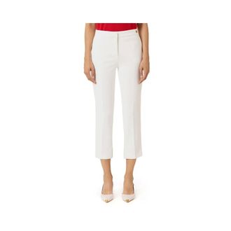 Elisabetta Franchi Femme, Pantalons, Blanc, Taille: 42 FR Pa05447E2360 Pantalone