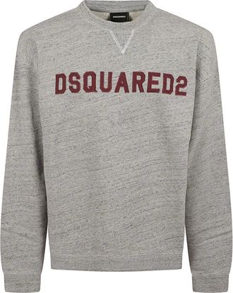 Dsquared2 Homme, Sweatshirts et sweats &agrave; capuche, Gris, Taille: S SweaT-shirt ras du cou D2 College
