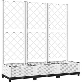 vidaXL Jardini&egrave;re avec treillis Blanc 120x40x121,5 cm pp