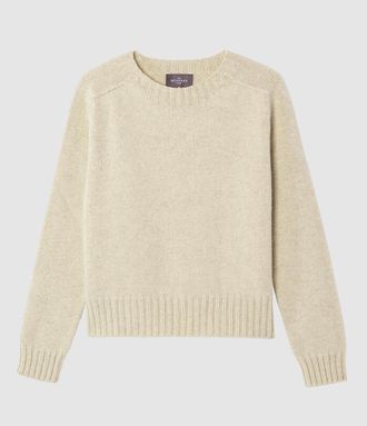 Eric Bompard Pull Col Rond Cachemire Avoine