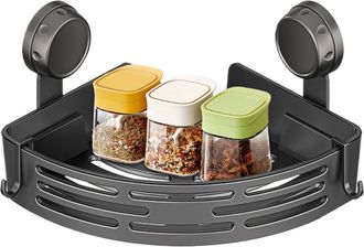 Generic mit | Eckregal ohne L&ouml;cher - herausnehmbarer Badezimmer-Organizer, f&uuml;r Shampoo, Toilette, Spender, K&uuml;che, Haus, Wand