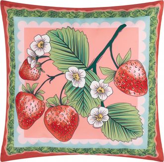 furn. Anemone Erdbeeren bedruckter Outdoor-Kissenbezug - Mehrfarbig - 45 x 45 cm