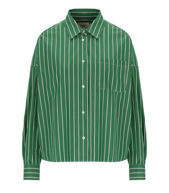 Weekend by Max Mara CHEMISE &Agrave; RAYURES ONORE BLANC VERT MAX MARA WEEKEND