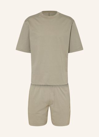 Schiesser Shorty-Schlafanzug Modern Nightwear gruen