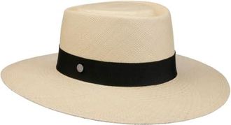 Lierys Chapeau Panama Classic Bolero Homme - Made in Ecuador DEte en Paille de Soleil avec Ruban Gros Grain Printemps-ete Ete - M (57-58 cm) Nature-Noir