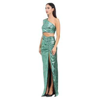 Amen Gr&uuml;nes Ein-Schulter-Paillettenkleid - - Dresses - Damen - Gr&uuml;n - XS