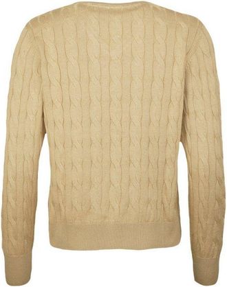 U.S.Polo Association Sweatshirt Shirt Pullover Cable V-Neck (1-tlg)