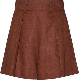 Silvian Heach Femme, Shorts, Brun, Taille: 42 FR Posane High Waist Shorts