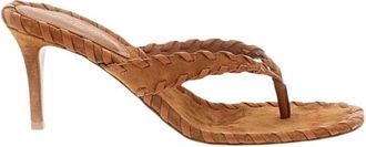 Gianvito Rossi Femme, Chaussures, Brun, Taille: 37 1/2 EU Thong Stiletto Sandal 70 mm