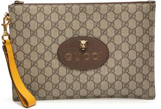Gucci Clutches - GG Supreme Neo Vintage Clutch - Gr. unisize - in Braun - f&uuml;r Damen