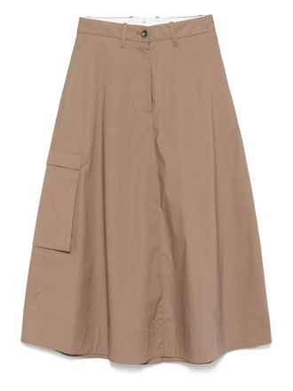 Nine In The Morning jupe Mara à coupe mi-longue - Marron