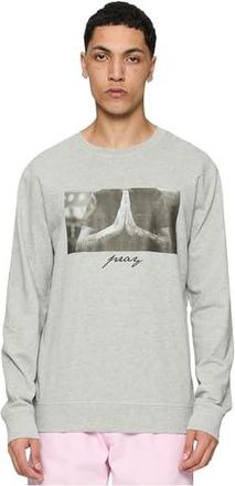 Mister Tee Pray Crewneck Maillot de survêtement, Grey, M Homme