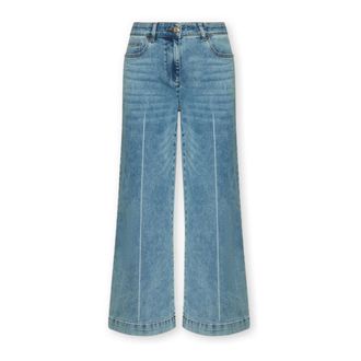 Elena Miro Wanda Cropped Wide Leg Jeans - - Jeans - Damen - Blau - 7XL