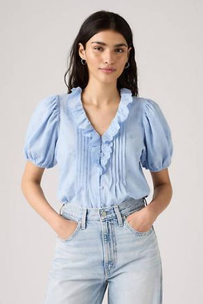 Levi's Bouse À Volants Giselle - Femme - Bleu / Chambray Blue - 2XL