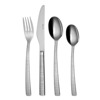 Sola Bali Besteck Set - 6 Personen Essbesteck, 24 Teilig - Rostfreiem Stahl - Robustes & Elegantes Design - Tafelbesteck - Sp&uuml;lmaschinenfest - Set mit Mess