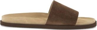 Brunello Cucinelli Homme, Chaussures, Brun, Taille: 45 EU Suede Slides