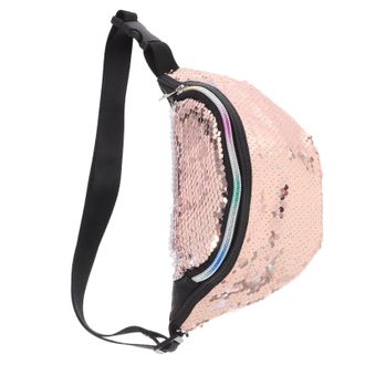 UPKOCH Meerjungfrau Pailletten G&uuml;rteltasche aus Polyester Leichte Sport und Outdoor H&uuml;fttasche mit Gro&szlig;er Kapazit&auml;t f&uuml;r Damen Champagnerfarben