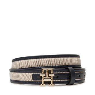 Tommy Hilfiger Dameng&uuml;rtel Tommy Hilfiger Th Logo 2.5 Canvas AW0AW17249 Dunkelblau