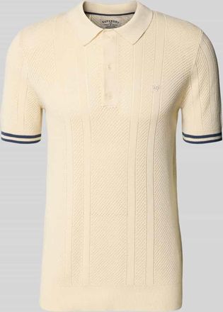 Superdry Slim Fit Poloshirt mit Strukturmuster und Knopfleiste