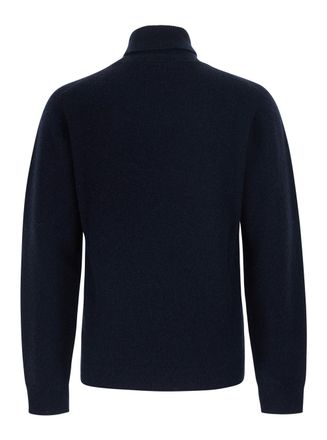 Roberto Collina Mens Turtleneck Sweater Blue Wool Virgin Tops Top