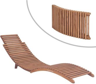 vidaXL Vidaxl - Chaise longue pliable Bois de teck solide