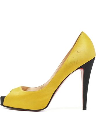 Christian Louboutin sandales Saeda en satin 125 mm - Jaune